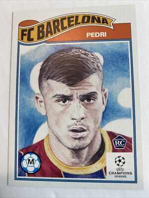 Topps Living Set UCL Card Pedri #243 Rookie Card RC FC Barcelona Barca ...