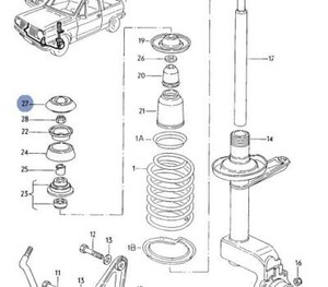 Strut top mount cap Polo MK1 MK2 MK3 Audi 50 861412375 New genuine VW ...