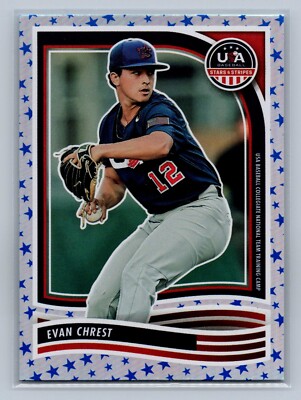 EVAN CHREST 2024 Stars & Stripes Baseball STARS Parallel #184 USA ...