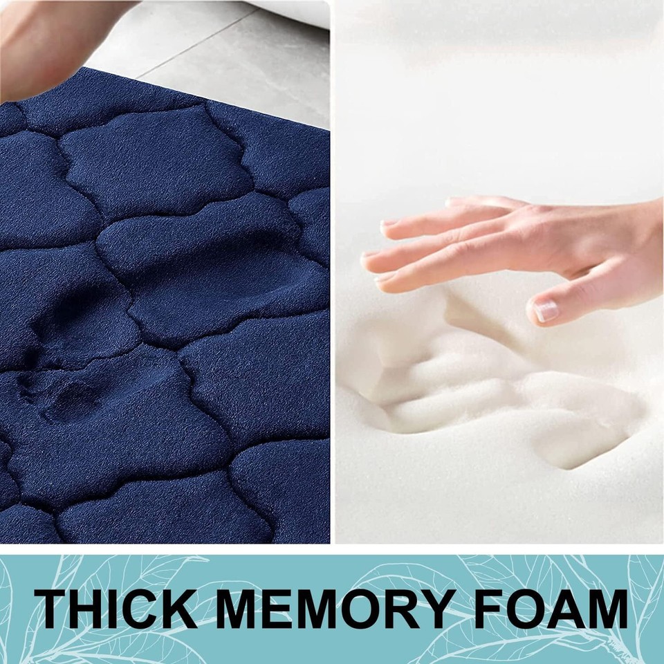 OLANLY Memory Foam Bath Mat Rug 47x24, Large Size Ultra Soft Non Slip ...