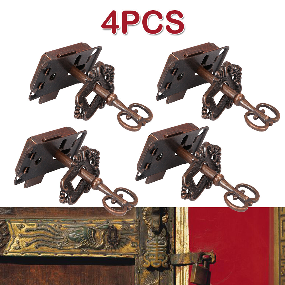 2/4/10X Vintage Cabinet Lock Delicate Drawer Cabinet Wardrobe Cupboard ...