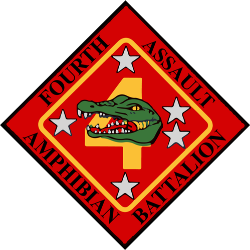 US Marine Corps Badge Sticker 4th Assault Amphibian Battalion 4th ...