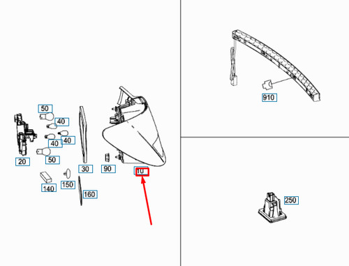 MERCEDES-BENZ CLA C117 Rear Left Taillight A1179060101 NO IMPORT DUTIES ...