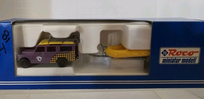 Roco #1721 HO 1:87 Land Rover "Aces" with Inflatable Raft/Trailer - New ...