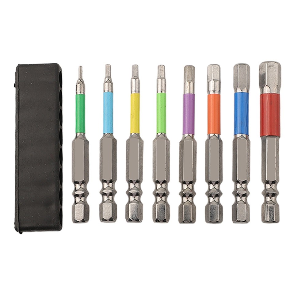 Easily Storeable Magnetic Hex Driver Bits Collection Size 65mm Eight ...