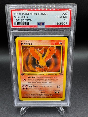 Pokemon TCG - Moltres 27/62 Fossil - 1st Edition Non-Holo Rare 1999 ...