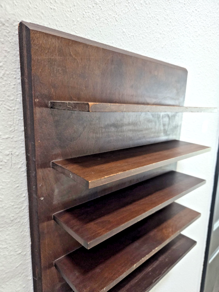 Solid Wood Wall Display Rack 5 Shelves 18.5"x16" Shot Glass Figurine ...