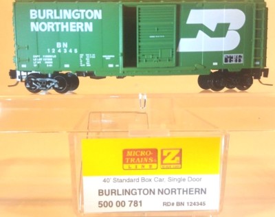 Z MTL 500 00 781 40ft Std Box Car Single Door Burlington Northern BN | eBay