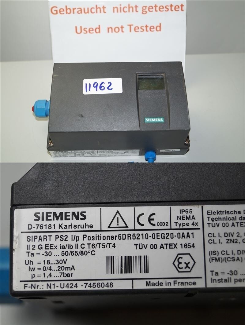Siemens Sipart PS2 HART Positioner 6DR5210-0EG20-0AA1 | eBay