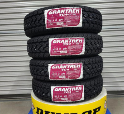 Dunlop Grandtrek TG4 145R12 6PR set of 4 Tires Snow Mud 12" Tire NEW | eBay