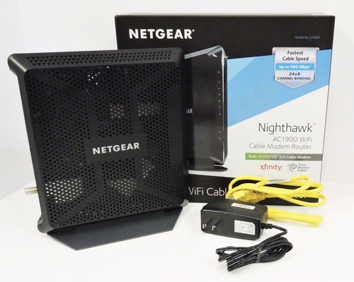 NETGEAR Nighthawk C7000v2 AC1900 Wi-Fi Cable Modem Router 748926500432 ...