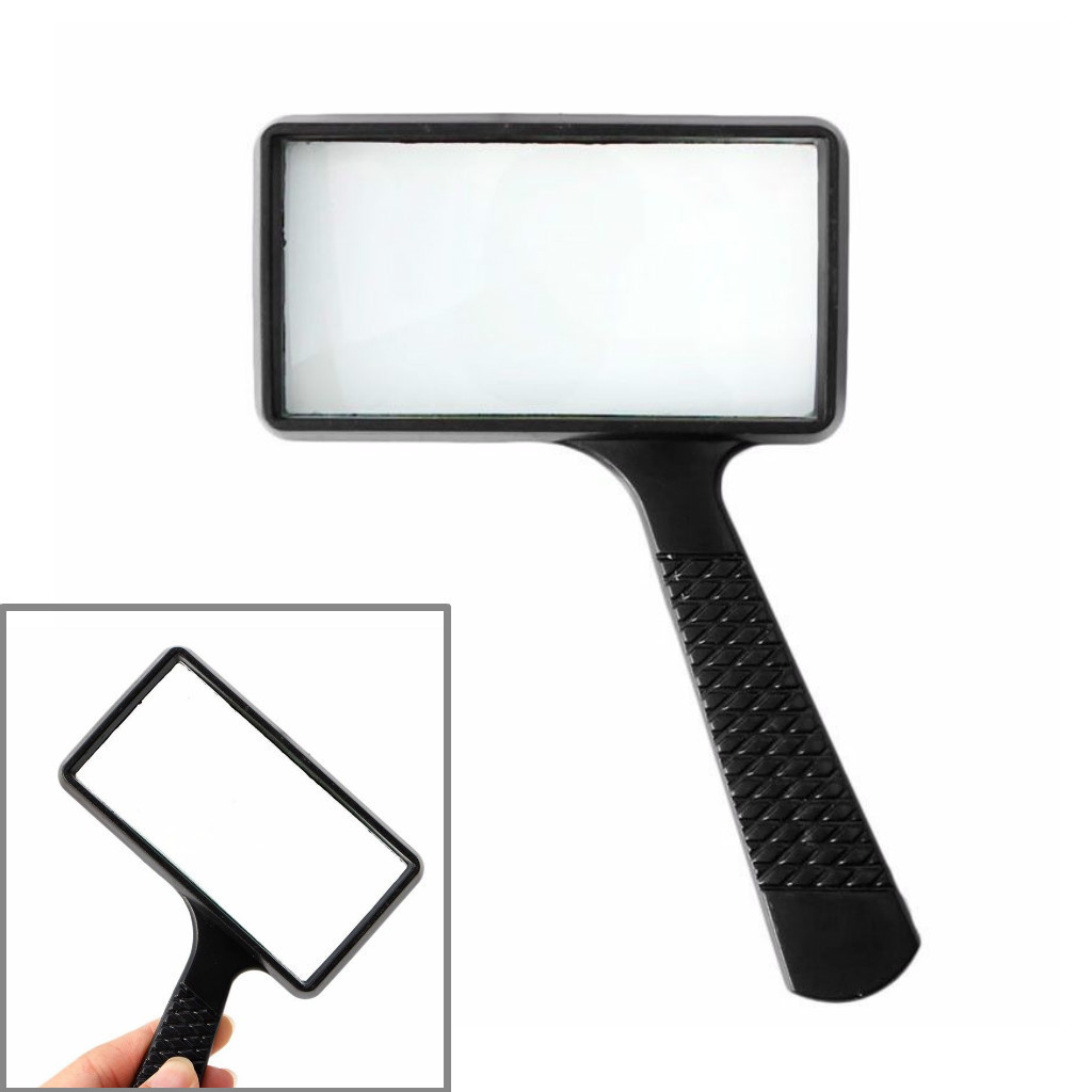 3x Magnifier Lens Large Rectangle Magnifying Glass Loupe for Reading ...