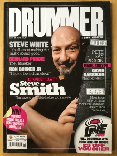 DRUMMER MAGAZINE #56 JUNE 2008 - STEVE WHITE - BERNARD PURDIE - MARK ...