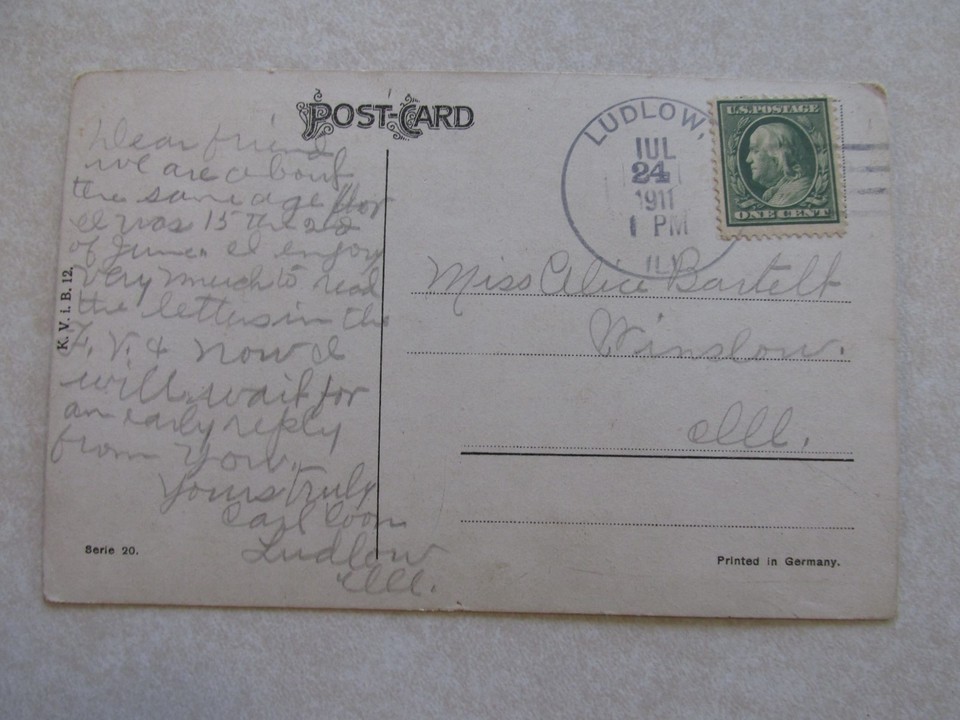 F74 Postcard Man with Secretary assistant gold edge 1911 | eBay