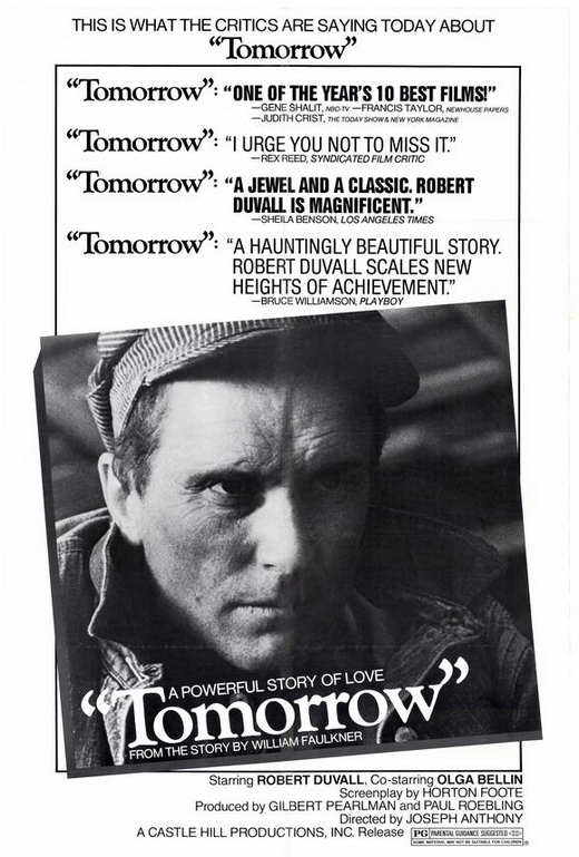 TOMORROW Movie POSTER 27x40 Robert Duvall Olga Bellin Sudie Bond | eBay
