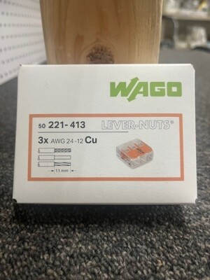 WAGO 221-413, 3 Wire Lever Nut, Pack of 50 4055143697699| eBay