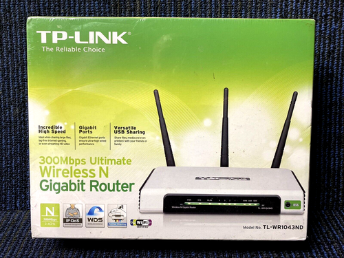 TP-Link TL-WR1043ND 300 Mbps 4-Port Gigabit Wireless N Router for sale ...
