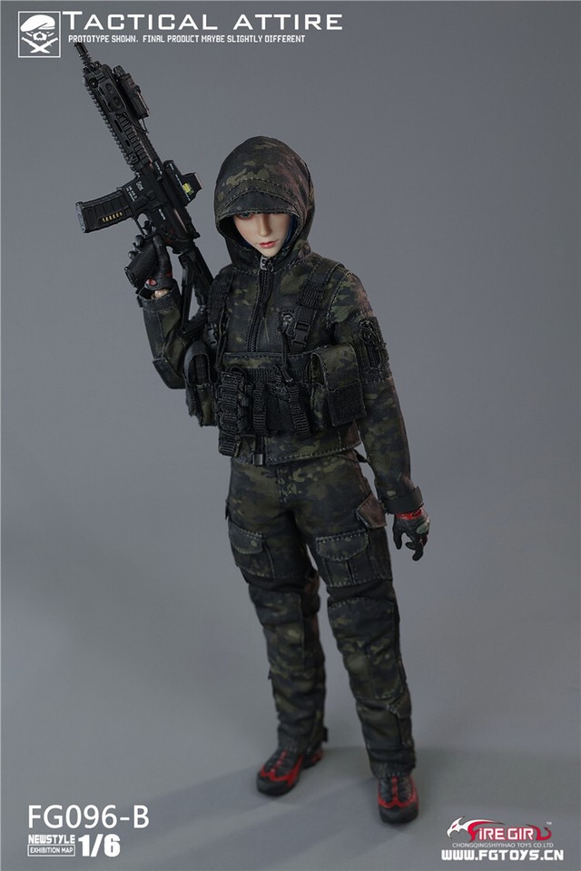 1/6 Combat camo Suit Tactical set For 12" Female Figure hot toys ...