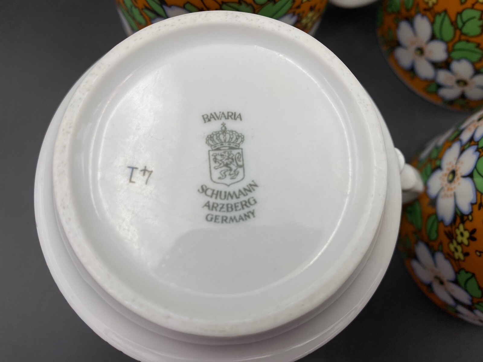 Vintage Schumann Arzberg Bavaria Germany Coffee Mugs, Set of 4, No.41 ...