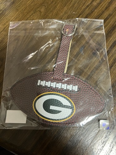 ONE BRAND NEW NFL GREEN BAY PACKERS FOOTBALL SHAPED LUGGAGE/BAG TAG ...