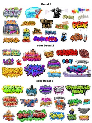 Graffiti- Blast off...Decals...(b9)... wähle ein Decal aus.. | eBay.de
