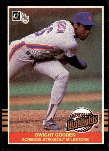 Dwight Gooden Rookie Card 1985 Donruss Highlights #33 | eBay
