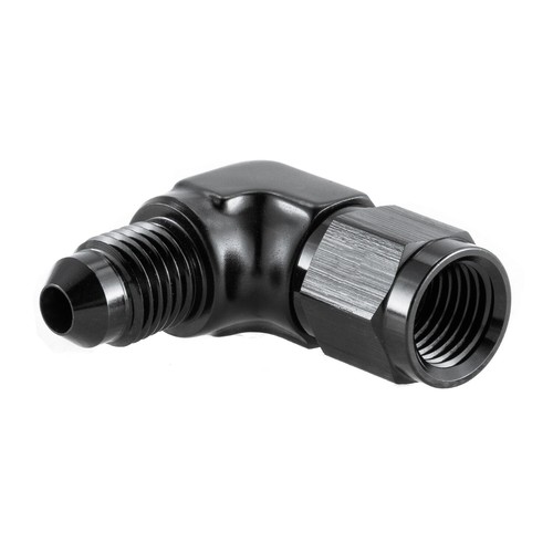 Black -4AN to Male 4AN Flare 90 Degree Hose Union Bulkhead Fuel Fitting ...