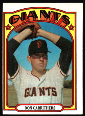 1972 Topps Don Carrithers Rookie #76 San Francisco Giants L4 | eBay