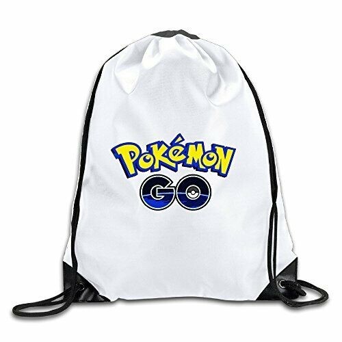 Pokemon Go Drawstring Bag White Cinch Sack Beach Travel Outdoor ...