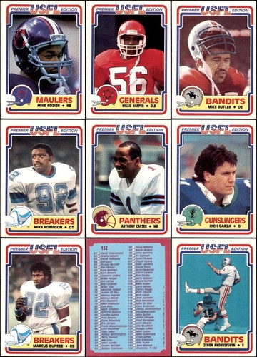1984 Topps USFL Football Partial Set (120) NR-MT to NM-MT or better ...