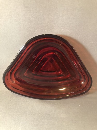 ANCHOR HOCKING ROYAL RUBY RED GLASS "MANHATTAN" RELISH DISH INSERT | eBay