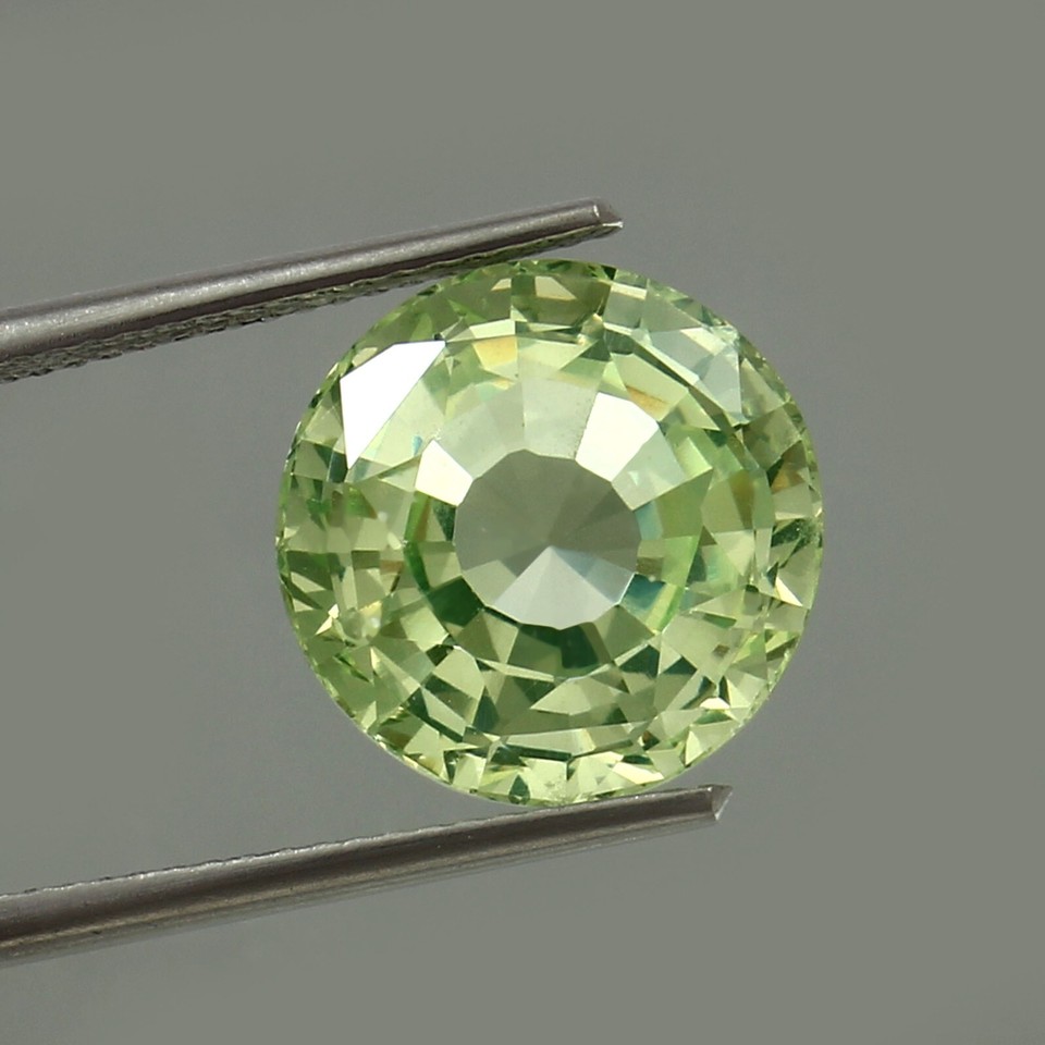 AAA Natural Flawless Ceylon Green Spinel Loose Round Gemstone Cut 10x10 ...