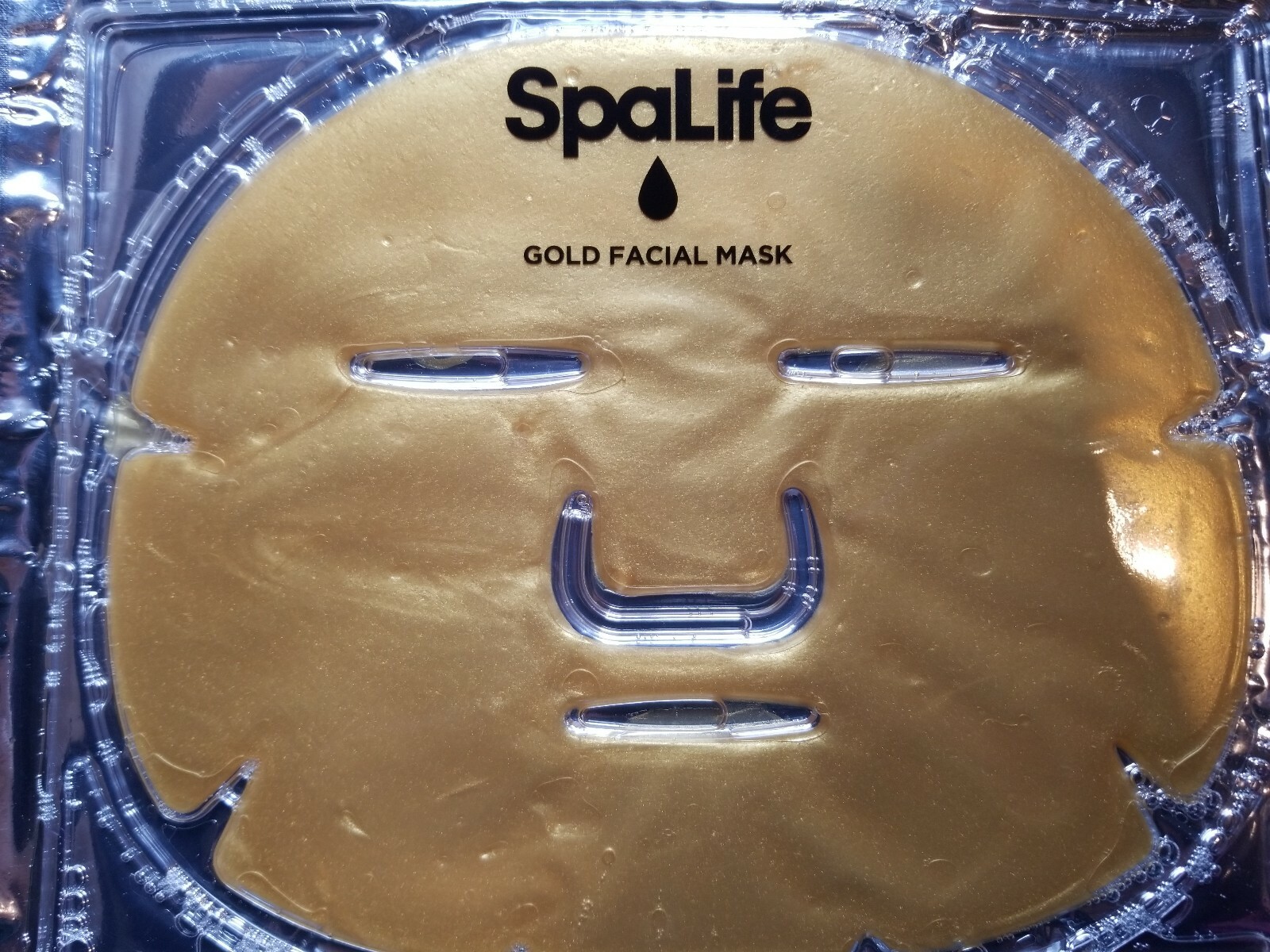 Set of 3 SpaLife Anti-Aging Gold Hydrogel face Mask W/gold Mica Powder ...