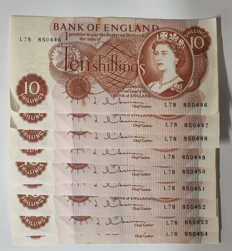 OLD BRITISH BANK NOTES 10 SHILLINGS ONE POUND £1 FIVE POUNDS £5 CHOOSE ...