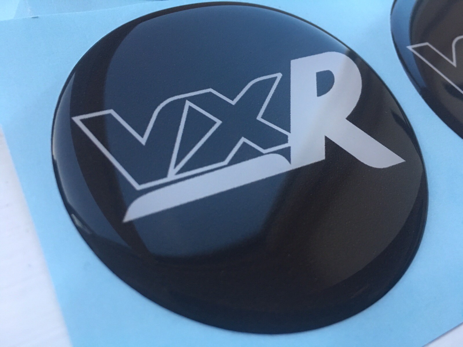 VXR ALLOY WHEEL CENTRE DOMED STICKERS X4 CORSA ASTRA BLACK WHITE 70mm ...