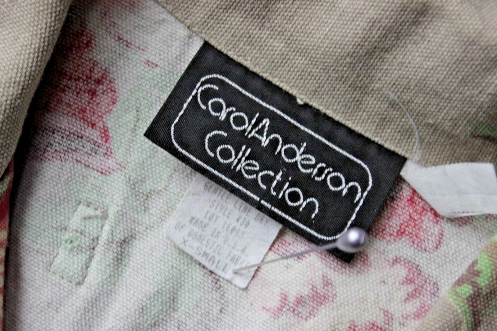 CAROL ANDERSON COLLECTION Floral Jacket Sz S Pockets Lightweight Cotton ...