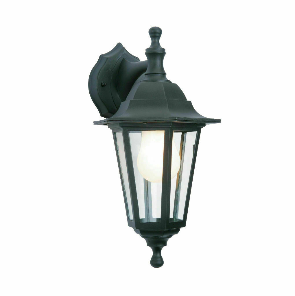 2x LED Black Rustproof Traditional Coach House Wall Garden Outside ...