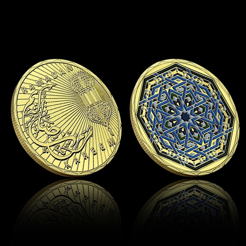 Ramadan Kareem Islamic Art Challenge Coin Gold Muslim Eid Collectible ...