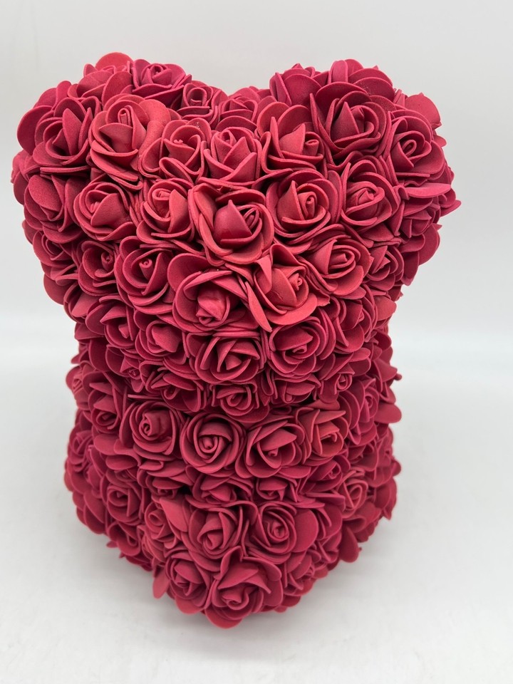 Just For You Faux Rose Flower Teddy Bear Gift | eBay