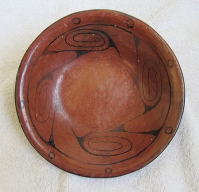 Old Vintage Maricopa Indian Decorated Bird Designs Art Pottery Bowl ...