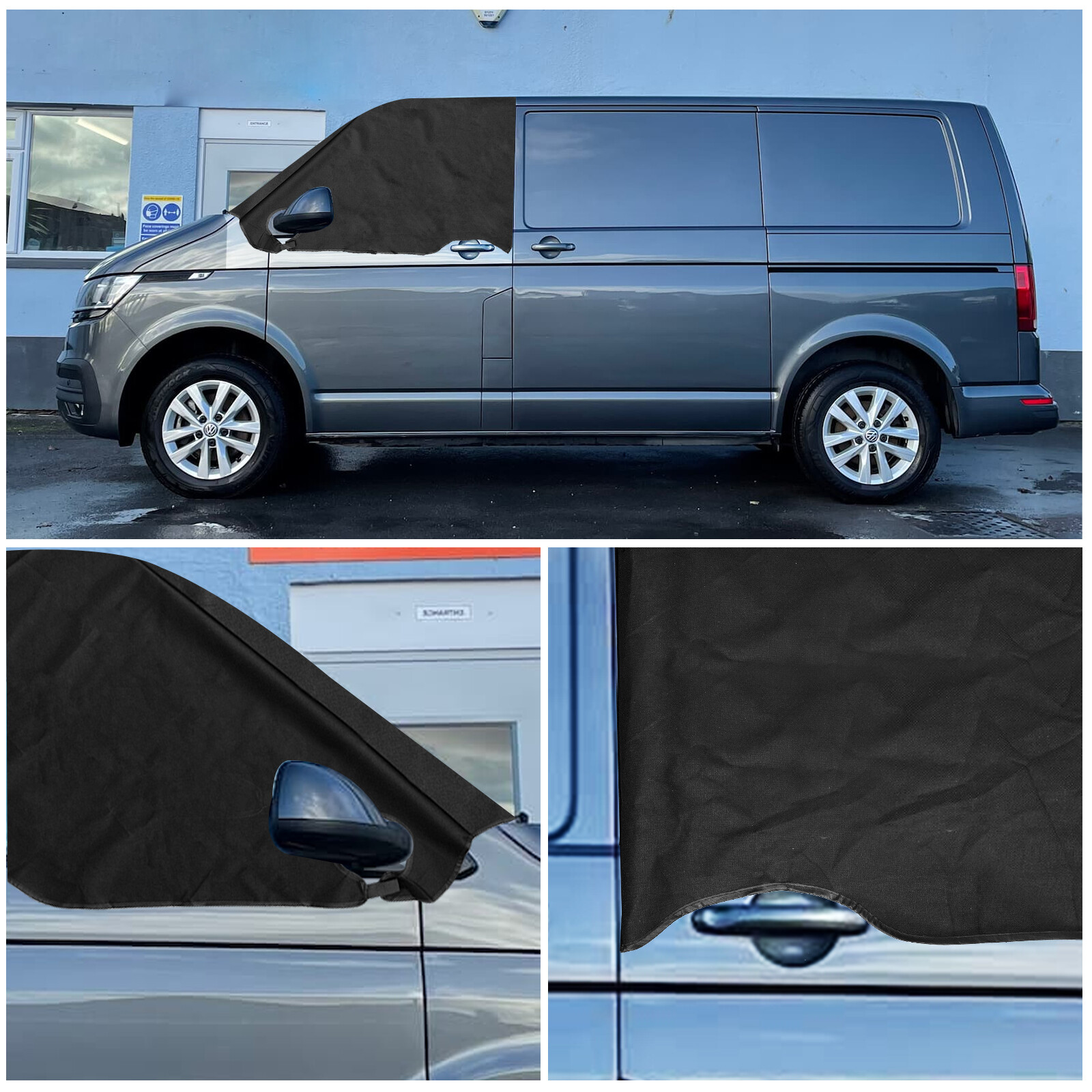 Heavy Duty Windshield Windscreen Cover Sunshade Blackout Window Blinds ...