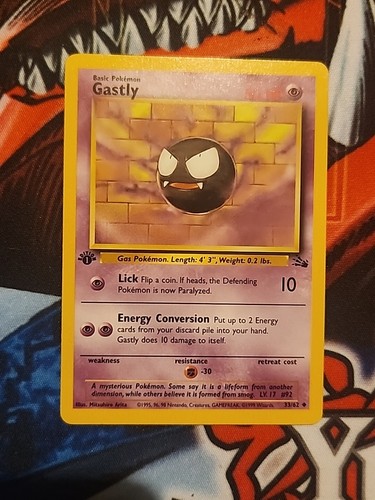GASTLY - 33/62 - 1st Edition Fossil - Uncommon - Pokemon Card | eBay