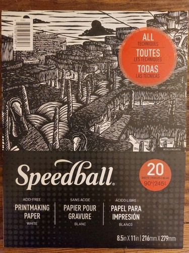Speedball Printmaking Paper Pad, 8.5" X 11", White NEW 3 Pack - 60 ...