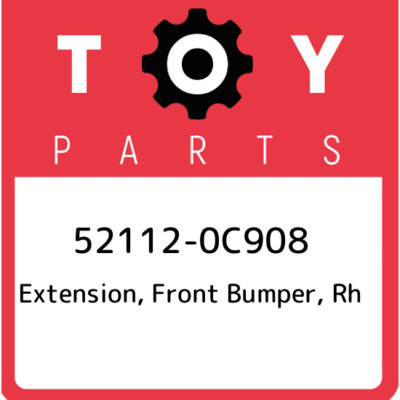 52112-0C908 Toyota Extension, front bumper, rh 521120C908, New Genuine ...