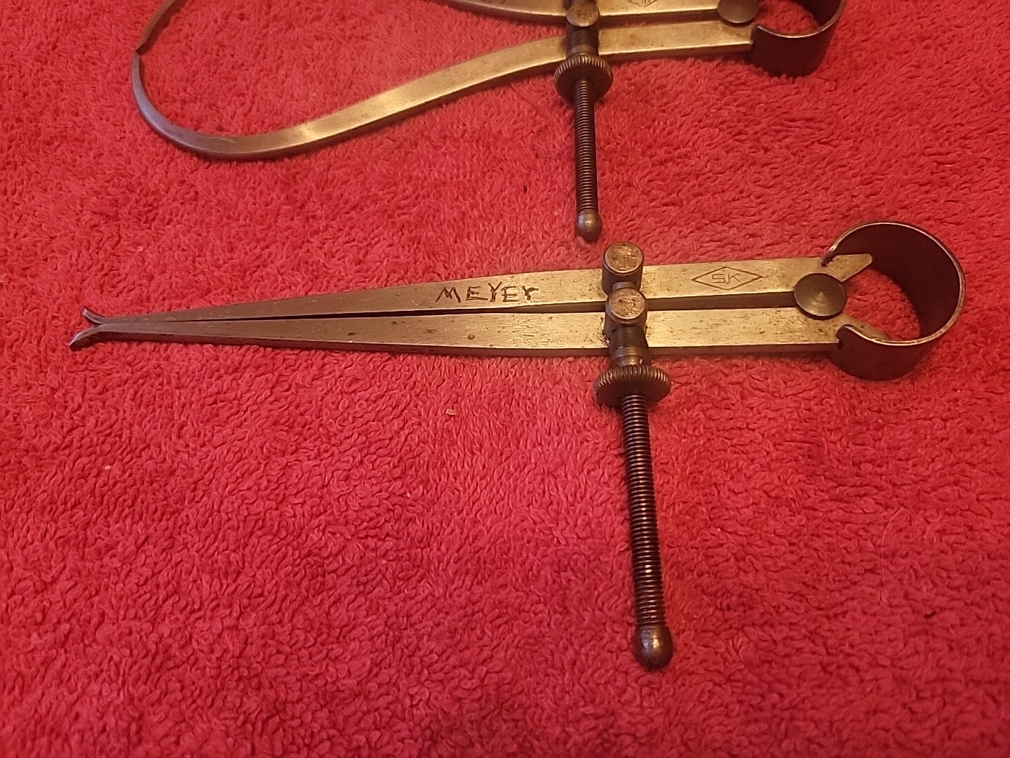 SK TOOLS INSIDE OUTSIDE CALIPERS & DIVIDER 6" MACHINIST TOOL SET VTG ...