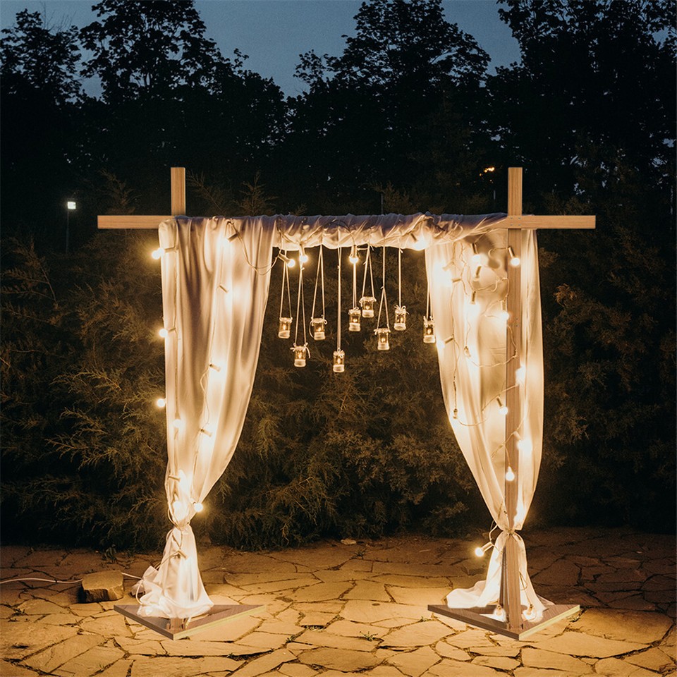 Wisfor 10ft Wood Wedding Stand Backdrop Frame Arch Door Garden Frower ...