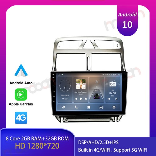 9"IPS Android 10 Car Stereo Radio for 2002-13 Peugeot 307 307CC 307SW ...