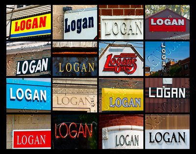 LOGAN Name Poster featuring photos of actual signs | eBay