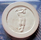 vtg - GOLF BALL MARKER - Golfer Knickers - Flat - Clay Poker Chip - 3D ...