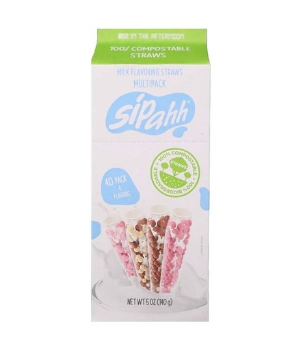 Sipahh Milk Flavour Straws Vegan Friendly 40ct 9335726018505 | eBay